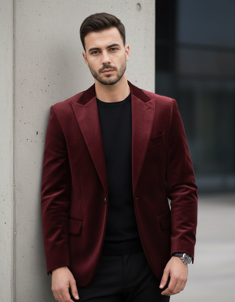 Navy Blue Velvet Party Blazer – Bonsoir | Velvet Fabric